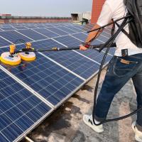 China 5.5m Telescopic Dual Rotating Brush for Solar Panel Cleaning 110-240V for sale