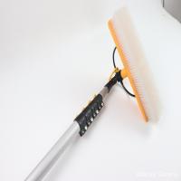 China Carbon Fiber 10m Telescopic Handle Manual Solar Panel Cleaning Brush for Photovoltaic Farms for sale