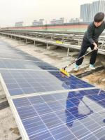 China Carbon Fiber 10m Telescopic Handle Manual Solar Panel Cleaning Brush for Photovoltaic Farms for sale