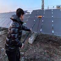 China Carbon Fiber 10m Telescopic Handle Manual Solar Panel Cleaning Brush for Photovoltaic Farms for sale