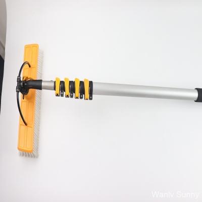 China Customized Photovoltaic Cleaning Brush 11.4m Telescopic Carbon Fiber Pole Water Fed for sale