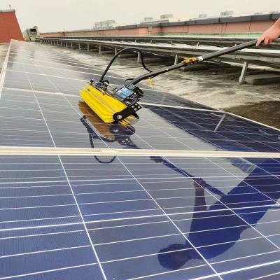 China Wanlv Sunny 5.5m Telescopic Water Fed Handle Electric Rolling Brush for Solar Panel Cleaning for sale