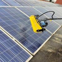 China Wanlv Sunny 5.5m Telescopic Water Fed Handle Electric Rolling Brush for Solar Panel Cleaning for sale