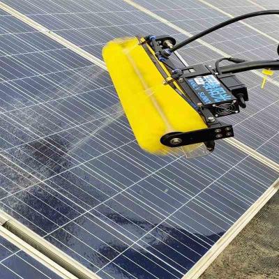 China CIF Portable Solar Panel Cleaning Brush with 3.5 M Telescopic Handle and 60 Cm Width Head for sale