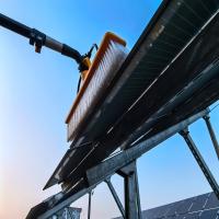 China Wanlv Sunny Solar Panel Cleaning Brush 80cm with 3.6-11.4m Telescopic Pole Aluminum Alloy for sale