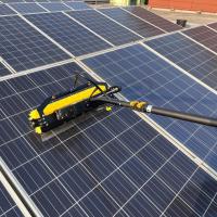 China Water Fed Solar Panel Cleaning Machine 8m 6mm Hose with Brush for PV Maintenance for sale