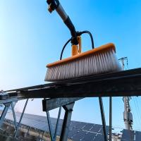 China 55cm Width Manual Water Spray Brush 10m Carbon Fiber Handle for Solar Panel Cleaning for sale