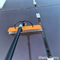 China 4.8m Manual Spray Brush for Solar Panel Cleaning Water Dry Wash Telescopic Pole for sale