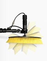 China Battery Powered Solar Panel Cleaning Brush with Rotary Head and 7.5m Telescopic Pole for sale