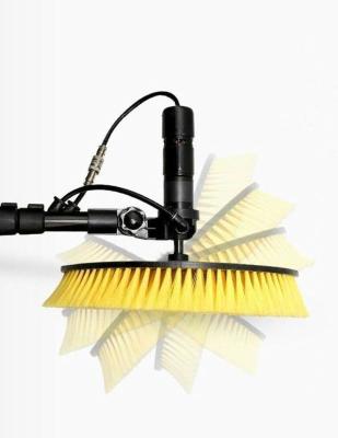 China Battery Powered Solar Panel Cleaning Brush with Rotary Head and 7.5m Telescopic Pole for sale