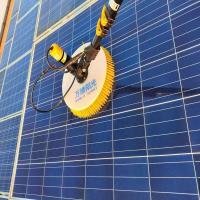 China Battery Powered Solar Panel Cleaning Brush with Rotary Head and 7.5m Telescopic Pole for sale