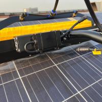 China Dual Photovoltaic Cleaning Roller Brush with 5.5M Telescopic Pole for Solar Panels for sale