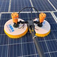 China Electric Double-Head Solar Panel Cleaning Brush with 7.5m Telescopic Handle 180W Motor for sale