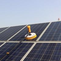 China Solar Panel Cleaning Brush 7.5m Telescopic Handle Single Disc Rotating Head for Photovoltaic Farms for sale