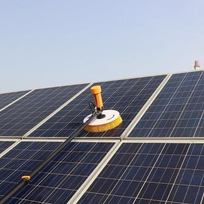 China Solar Panel Cleaning Brush 7.5m Telescopic Handle Single Disc Rotating Head for Photovoltaic Farms for sale
