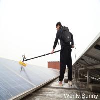 China Solar Panel Cleaning Brush 5.5m Handle Single Disc Rotating Head for Photovoltaic Farm Maintenance for sale