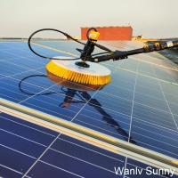 China Solar Panel Cleaning Brush 5.5m Handle Single Disc Rotating Head for Photovoltaic Farm Maintenance for sale