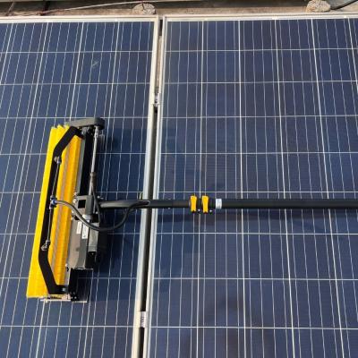 China Custom Electric Rolling Motion Brush Pressure Washer for Photovoltaic Farm Cleaning 3.5M Telescopic Handle for sale