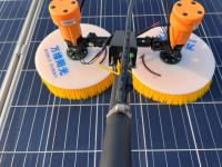 China Rotatable Brush Head Telescopic Cleaning Brush for Window and Solar Panel Washing for sale