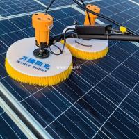 China Extendable Solar Panel Cleaning Brush Kit 1.5-7.5m Telescopic Pole 180W Motor for sale