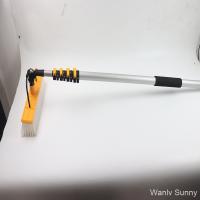 China Solar Panel Cleaning Tool Kit 80cm Brush Head 3.5m-7.5m Telescopic Pole Aluminum Alloy Window Squeegee for sale