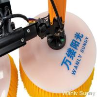 China Solar Panel Cleaning Brush 10-Inch Soft Bristle Telescopic Rod 1.5-7.5m AC110-240V for sale