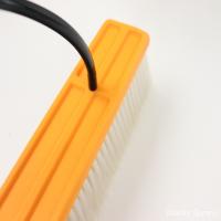 China Heavy Duty Pool Wall Scrub Brush Head 80cm Wide with Aluminum Alloy Telescopic Rod 3.5m for sale
