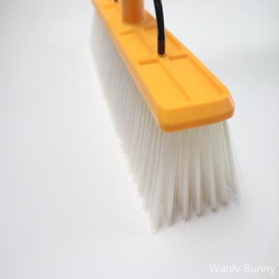 China Solar Panel Cleaning Brush with 80cm Brush Head and 3.5m Telescopic Aluminum Pole for Window and Billboard Washing for sale