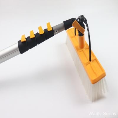China High Pressure Solar Panel Washing Brush 80cm Brush Head 3.5-7.5m Telescopic Rod Aluminum Alloy for sale