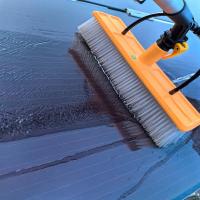 China 3.6m Manual Spray Brush for Solar Panel Cleaning 3 Section Aluminum Alloy Handle for sale