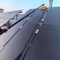 China 11.4m Carbon Fiber Telescopic Pole with Water Tap Connection for Solar Panel Cleaning for sale