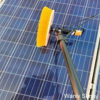 China Electric Solar Panel Window Car Rotary Cleaning Brush 3.5m Telescopic Handle Double Supply for sale