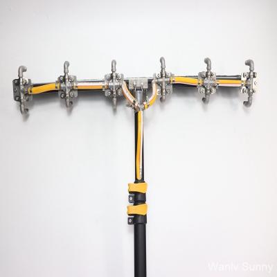 China Pressure Solar Panel Cleaning Brush with 5.5 Meters Telescopic Pole Supported OEM for sale