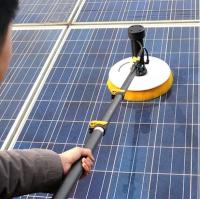 China 7.5m Telescopic Pole Solar Panel Cleaning Brush Mobile Rotary Photovoltaic Panel Cleaner for sale