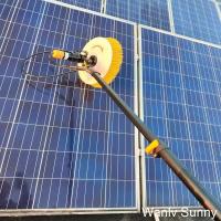 China Mobile Single-Disc Spin Brush for Photovoltaic Panel Cleaning with 7.5ft Telescopic Handle for sale