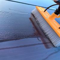 China Solar Panel Cleaning Tool Carbon Fiber 10m Telescopic Pole Water Pipe Connect Tap for sale