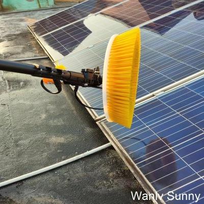 China 3.5m Telescopic Handle Rotary Brush for Solar Panel Window Roof Cleaning for sale