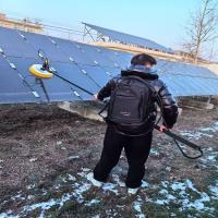 China 3.5m Telescopic Handle Rotary Brush for Solar Panel Window Roof Cleaning for sale