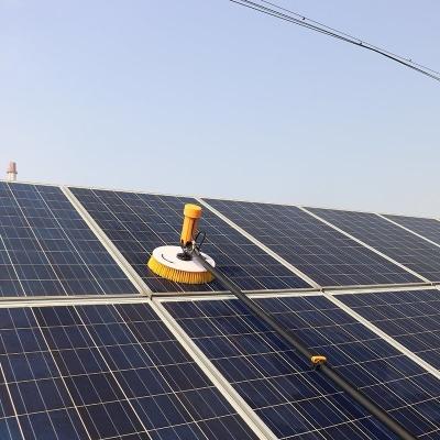 China Physical Cleaning Automatic Solar Panel Brush with Rotating Electric Water Fed Pole for sale