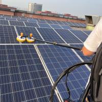 China European Standard Electric Rotary Brush Solar Panel Cleaning System 110-240V 180W for sale