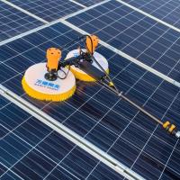 China Double Heads Solar Panel Cleaning Brush WLS-4-1-7WL for Photovoltaic Station 40cm Width AC110-240V for sale