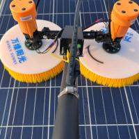 China Double Heads Solar Panel Cleaning Brush WLS-4-1-7WL for Photovoltaic Station 40cm Width AC110-240V for sale