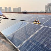 China Solar Panel Cleaning Rotary Brush System 5.5m Telescopic Handle 180W Motor for Photovoltaic Farm Window Glass Wall for sale
