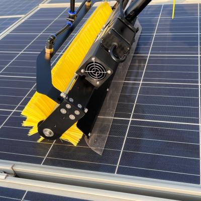 China Roller PV Cell Cleaning Scrub for Solar Panel Cleaning with Retractable Pole 4m for sale