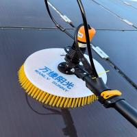China WanlvSunny 7.5ft Telescopic Handle Solar Cleaning Tool Single Head Spin Brush Water Fed for Photovoltaic Farm Washing for sale