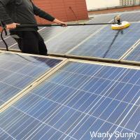 China Wanlv Sunny Single Disc Solar Cleaning Brush 7.5m Telescopic Water Fed Handle for PV Panel Washing for sale