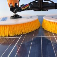 China WLS-4-2-7YL Solar Panel Cleaner Li-Battery Power Cleaning Brush 24V 180W for Wipe Glass Wall for sale