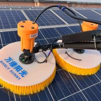 China Electric Solar Panel Cleaning Brush Telescopic 7.5m 180W Dual Motor High Altitude EU Standard for sale