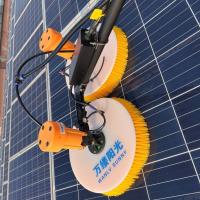 China Dual-Supply Photovoltaic Cleaner Double Rotary Heads 3.5m Telescopic Handle 24V 180W for sale