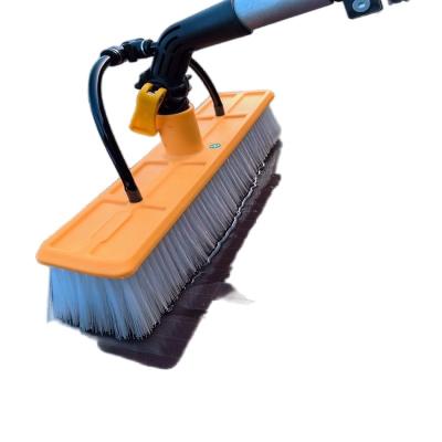 China Manual Spray Brush for Solar Panel Cleaning 3.6m to 11.4m Telescopic Pole for sale